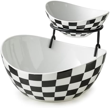 Amazon.com | Miamolo 3 Tier Serving Bowls with Stand, Serving Dishes ...