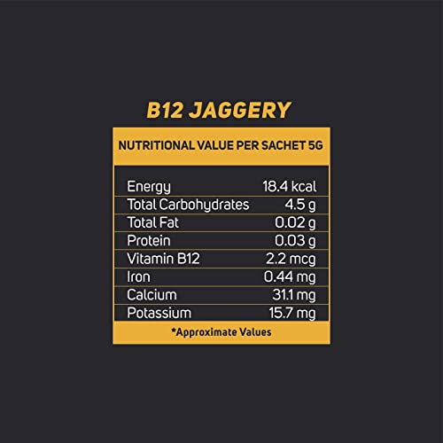 Lil'Goodness Vitamin B12 Jaggery - 100g (5g x 20 sachets ) | B12 from Palm Jaggery| Immunity ...