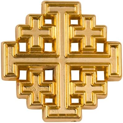 Amazon.com: 3 Jerusalem Cross or Crusaders's Cross Lapel Pins: Clothing ...