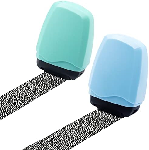 2Pcs Identity Protection Roller Stamps Identity Prevention Theft Stamp ...