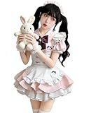 ・ブランド:KALAOK・🌸【4点セット内容】：ワンピース+エプロン+リボン+パニエ・🌸かわいいメイドに変身できる女性用のコスプレ衣装セットです。王道の黒×白カラーで本格的で上品なメイドさんになりきりロリータスタイルを愛する方にぴったりです...