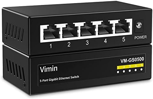 Amazon.com: Interruptor Gigabit Ethernet de 5 puertos no administrado ...