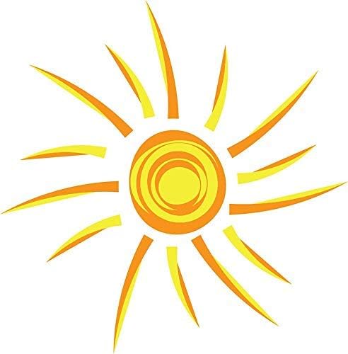Amazon.com: MR3Graphics Magnet Sun Outline Magnetic Car Sticker Decal ...