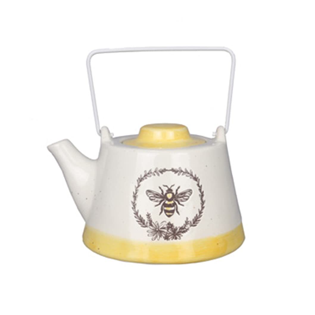 Amazon.com | Young's Ceramic Bee Teapot with Metal Handle: Teapots