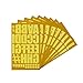 Amazon.com: Magfok Iron on Transfer Gold 2 Inch Flock Letters, 9 Sheet ...