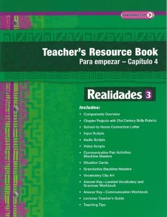 Realidades 3 Teacher's Resource Book Para Empezar - Capitulo 4: Pearson ...