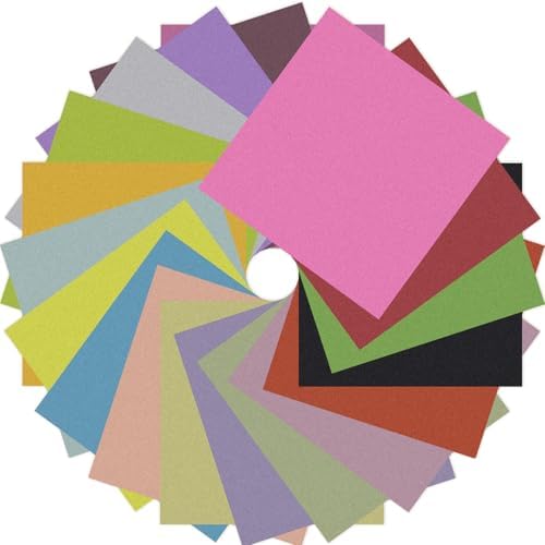 Amazon.com: 100 Sheets Square Origami Paper, 20 Colors 6" Craft Paper ...