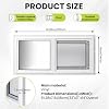 COLORPAPA Vinyl Basement Window, 32" x 14" Slider Window with Double ...