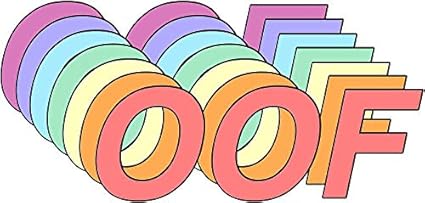 Amazon.com - Oof - Sticker Graphic - Auto, Wall, Laptop, Cell, Truck ...