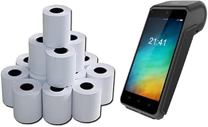 20 x Premium Thermal Paper Till Receipt Rolls, 57 x 40mm, for PDQ ...