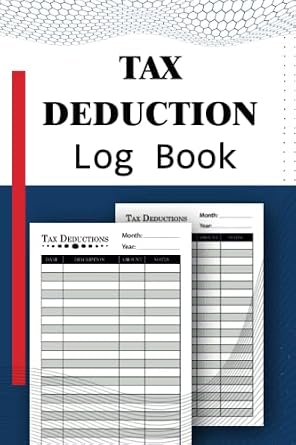 Amazon.com: Tax Deduction Logbook: Tax Returns Planner Organizer For ...