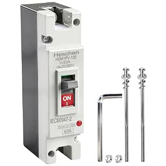 Heschen DC Circuit Breaker MCCB, 1 Pole, DC250V Photovoltaic Circuit ...