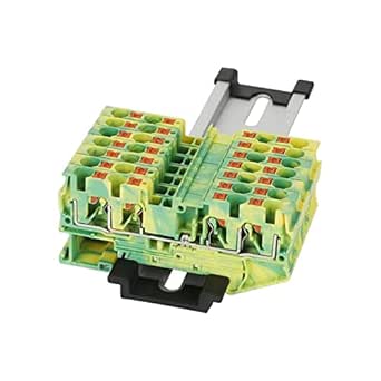 5Pcs PT4-QU-PE Push-In Ground Double Strip Plug PT 4 PE Wire Electrical ...