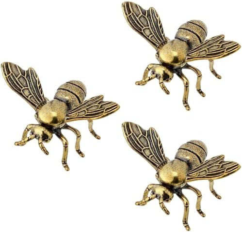 Amazon.com: IMIKEYA Gold Bee Figurines: 3PCS Vintage Brass Bee Statues ...