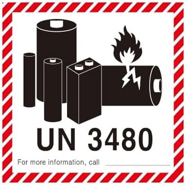 Amazon.com: UN 3480 Labels Lithium Ion Battery Warning Labels Pack of ...