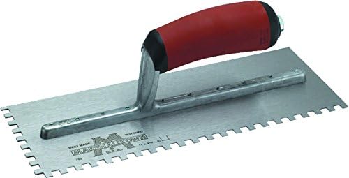 MARSHALLTOWN Standard Notched Trowel, Square Notch, 10x10x10 mm Notch ...