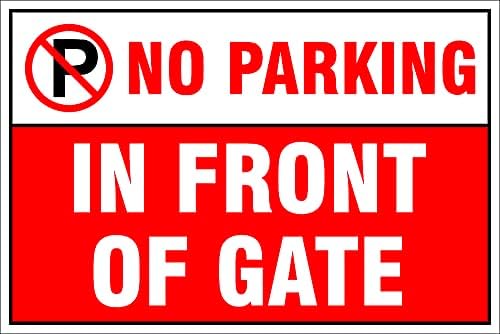 Amazing Sings Vinyl No Parking in Front of Gate Board (Multicolour) PVC ...