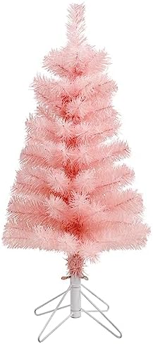 Amazon.com: CIPOWM 2FT Artificial Christmas Tree Pink Tabletop ...
