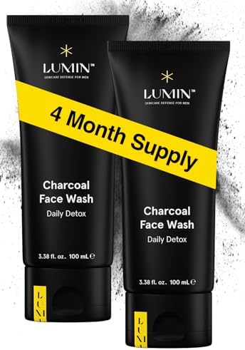 Amazon.com: Lumin - Charcoal Face Wash Daily Detox for Men - Charcoal ...