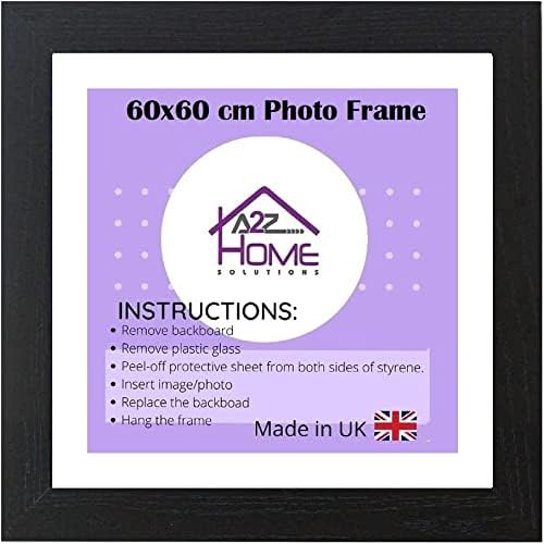 50x50 cm Black Picture Frame – Modern Square Frame for Home & Office ...