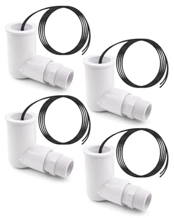 SS2 Float Switch L Shape with 3/4" Adaptor and 6' Wire Water Float ...