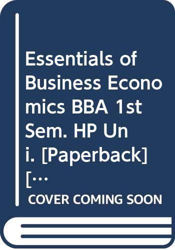 Essentials of Business Economics BBA 1st Sem. HP Uni. : Amazon.in: Books