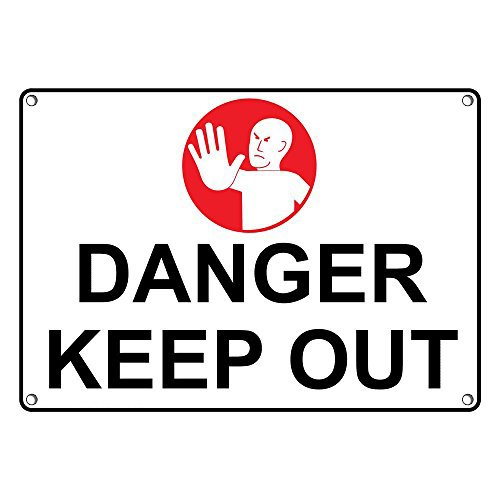 Weatherproof Plastic Idaho Danger Keep Out Sign with English Text and ...