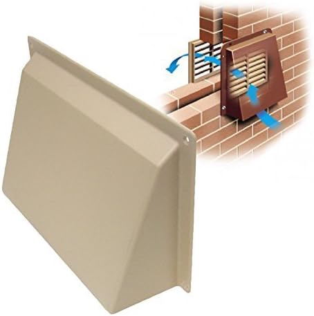 Sand Hooded Cowl 9" x 6" Vent Cover for Air Bricks Grilles Extractor ...