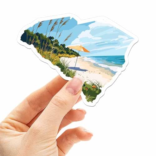 Amazon.com: South Carolina Beach Sticker - Cute Southern Decals for ...
