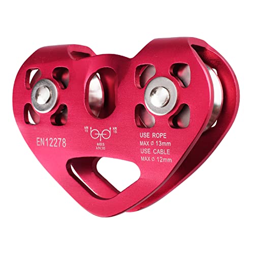 Snapklik.com : TRIWONDER 30KN Climbing Double Pulleys Tandem Speed ...