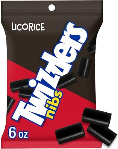 Amazon.com : TWIZZLERS NIBS Licorice Candy Bags, 6 oz (12 Count ...
