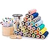 60 Assorted Color Polyester Sewing Thread Spools 250 Yards Each ...