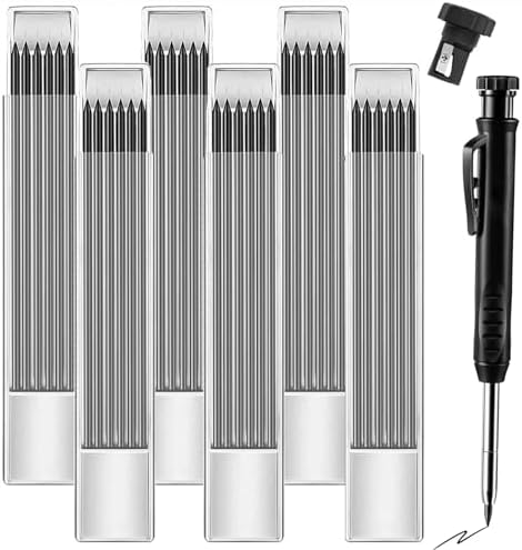 36 Pencil Refill with 1 Solid Carpenter 2.8mm Waterproof Carpenters ...