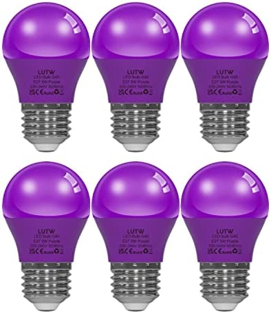 LUTW E27 LED Light Bulb Purple, 40 Watt Equivalent, Lighting Bulbs for ...