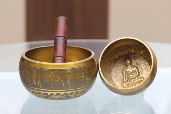 Antique Mantra Singing Bowl Meditation Singing Bowl With Mallet ...