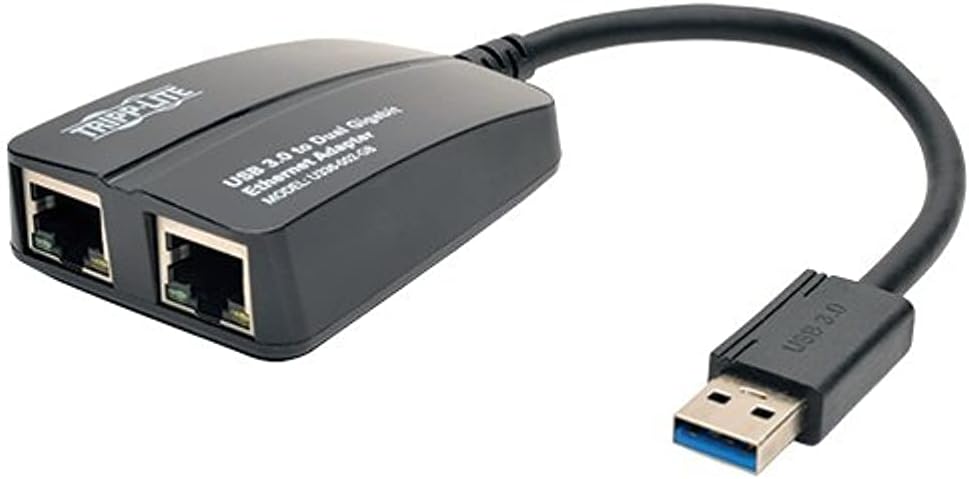 Amazon.com: TRIPP LITE USB 3.0 to Dual Port Gigabit Ethernet Adapter 10 ...