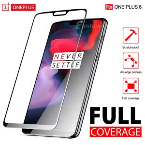 ziper 1+6 one Plus 6 Black d+ 6d Tempered Glass Full hd Black origenal ...