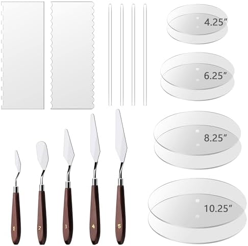 Amazon.com: Boyun Acrylic Cake Disc, Clear Cake Decorating Supplies ...