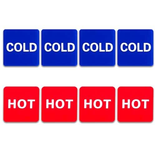 Amazon.com: Hot Cold Water Sign Self-adhesive Cold Hot Stickers, 1.42 ...
