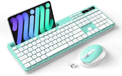 Amazon.com: Wireless Keyboard and Mouse Combo, Soueto 2.4G Full-Sized ...