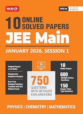 Buy MTG 10 JEE Main Online 2026 January Session-1 Solved Papers ...