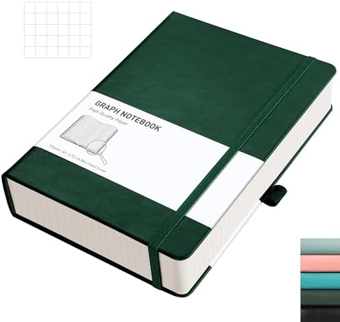 RETTACY Graph Paper Notebook A5 320 Pages Grid Notebook Thick Journal ...
