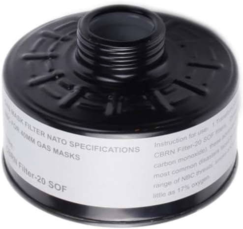 NBC Gas Mask Filter, CBRN 40mm Gas Mask Filters for Gas Mask, Single ...