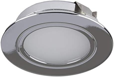 DLFP-CH-WW 12v Small LED Recessed Under Cabinet Downlight Chrome Warm ...