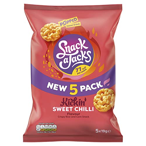 Snack a Jacks Sweet Chilli Multipack Rice Cakes Crisps 5 x 19g ...