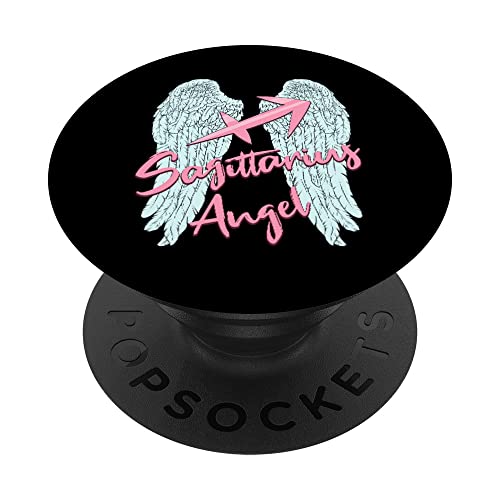 Sagittarius Angel Zodiac Sign with Angel Wings for Women PopSockets ...
