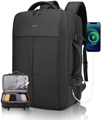Amazon.com: reeyee 45L Carry On Backpack for Men, TSA Flight Approved ...
