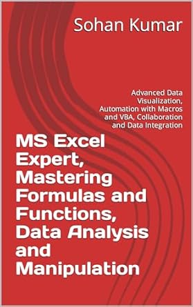 MS Excel Expert, Mastering Formulas and Functions, Data Analysis and ...