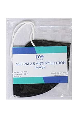 N95 masks by Eco Aurous tested by NELSON Labs- Pack of 2 (Black ...