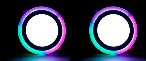 Buy 15 Watt Round Concealed Dual Multi Color PGB(Pink,Green,Blue) LED ...